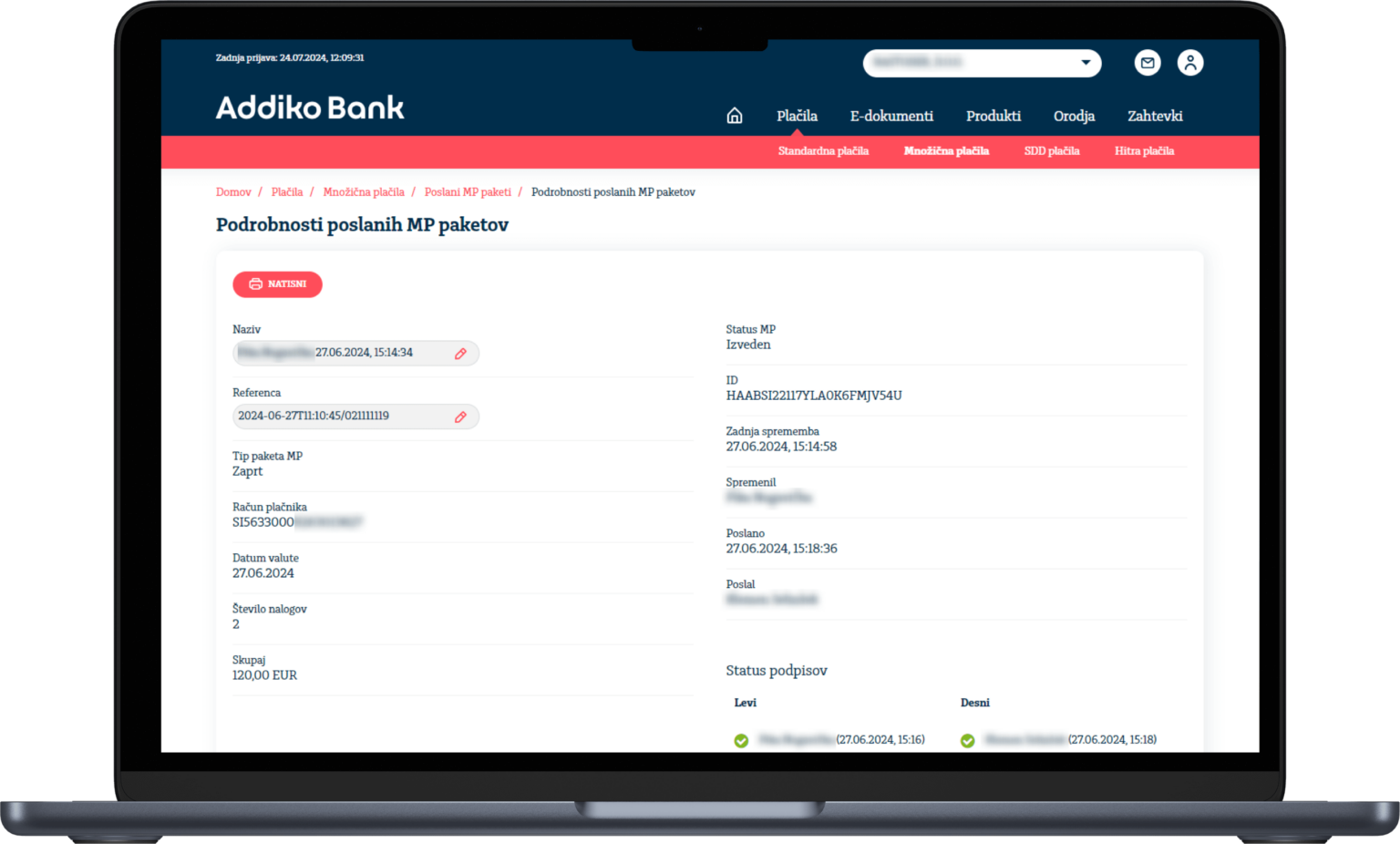 Addiko EBank Business - Addiko Bank Slovenija